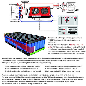 DALY Smart BMS LiFePo4 4S 12V 100A with Bluetooth Module and Common Port