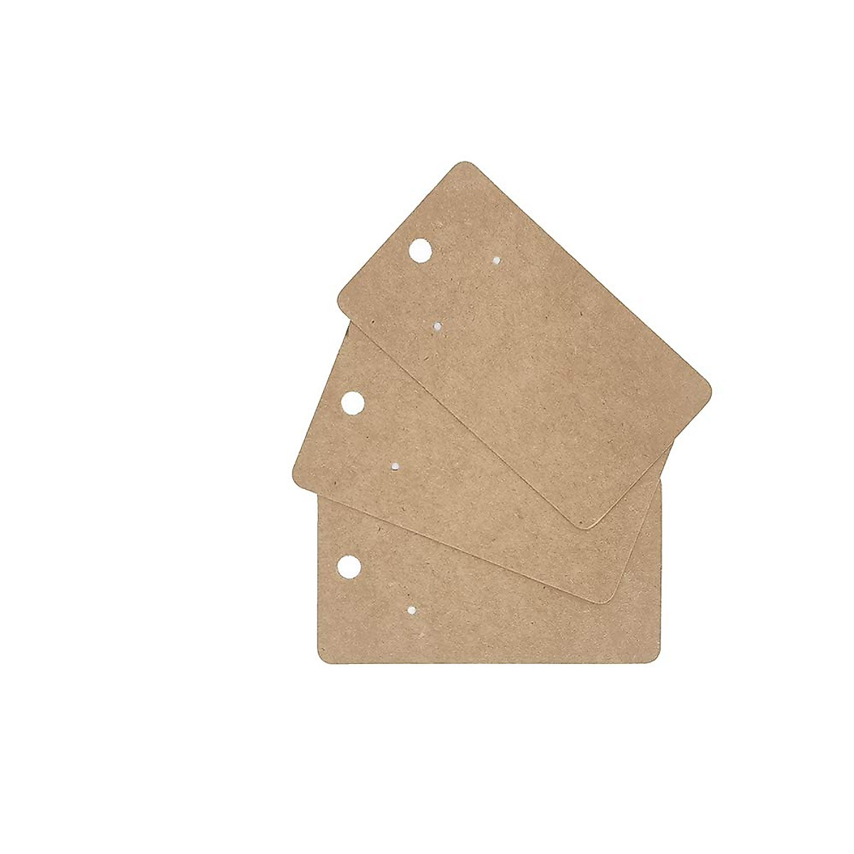 HUAPRINT Earring Card Holder,Earring Cards(Brown, 200 Pack)-Jewelry Display Card-Blank Kraft Paper Tag-Hanging Jewelry Cards for DIY Ear Studs, Earring Packaging