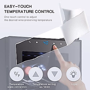 STAIGIS 12 Bottle Compressor Wine Cooler Refrigerator, Small Freestanding Wine Fridge for Red, White and Champagne, Mini Fridge with 40-66F Digital Temperature Control Glass Door