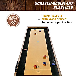 Barrington Billiards 9' Urban Shuffleboard Table with Scratch-Resistant Playfield and 8 Puck Set