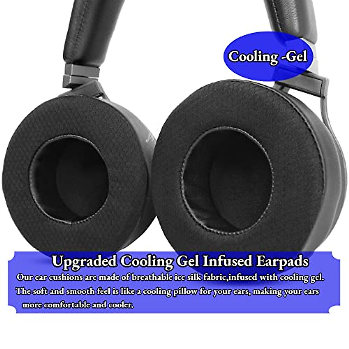 YunYiYi Virtuoso XT Upgrade Cooling-Gel Ear Cushions Compatible with Corsair Virtuoso RGB Wireless SE /Virtuoso XT Gaming Headphones,Hybrid Fabric Memory Foam,Increased Thickness