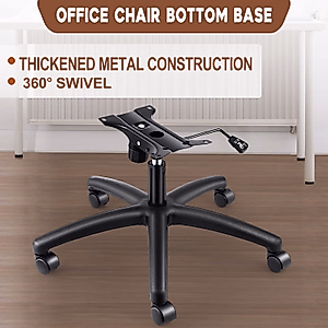 Topdeep 28" Swivel Chair Base Replacement, Office Chair Base, 350 Pounds Heavy Duty Gaming Chair Replacement Base with Bottom Plate Stand Cylinder and Casters