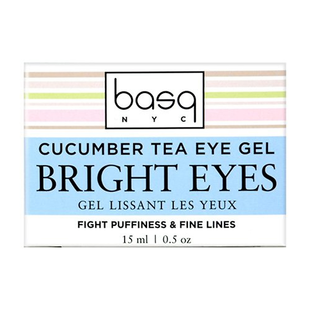 BASQNYC Cucumber Tea Eye Gel, 0.5oz