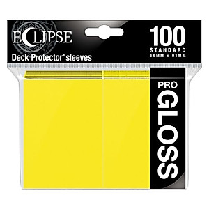BoardGame E-15608 Ultra Pro-Eclipse Gloss Standard Sleeves 100 Pack-Lemon Yellow