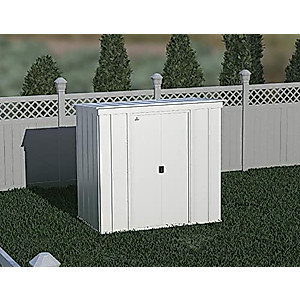 Arrow Classic Steel Storage Shed, 6x4, Flute Grey