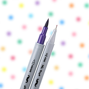 Mr. Pen- Dual Tip Brush Pens, 12 Colors, Brush Pens, Brush Markers, Dual Brush Pens, Markers for Kids Adults Coloring, Art Markers for Adults, Dual Tip Markers.