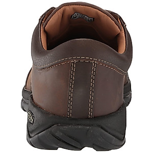 KEEN Men's Austin Low Height Leather Oxfords, Chocolate Brown, 11