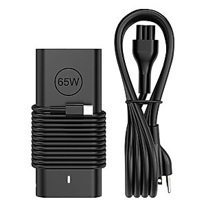 New Rugged Slim 65W USB C Laptop Charger Compatible with Dell Chromebook 3100 XPS 12 13,Dell Pro 13 14 16,Latitude 3000 5000 Series,Dell Laptop Charger LA65NM190,0WMDHR,Type C AC Power Adapter​