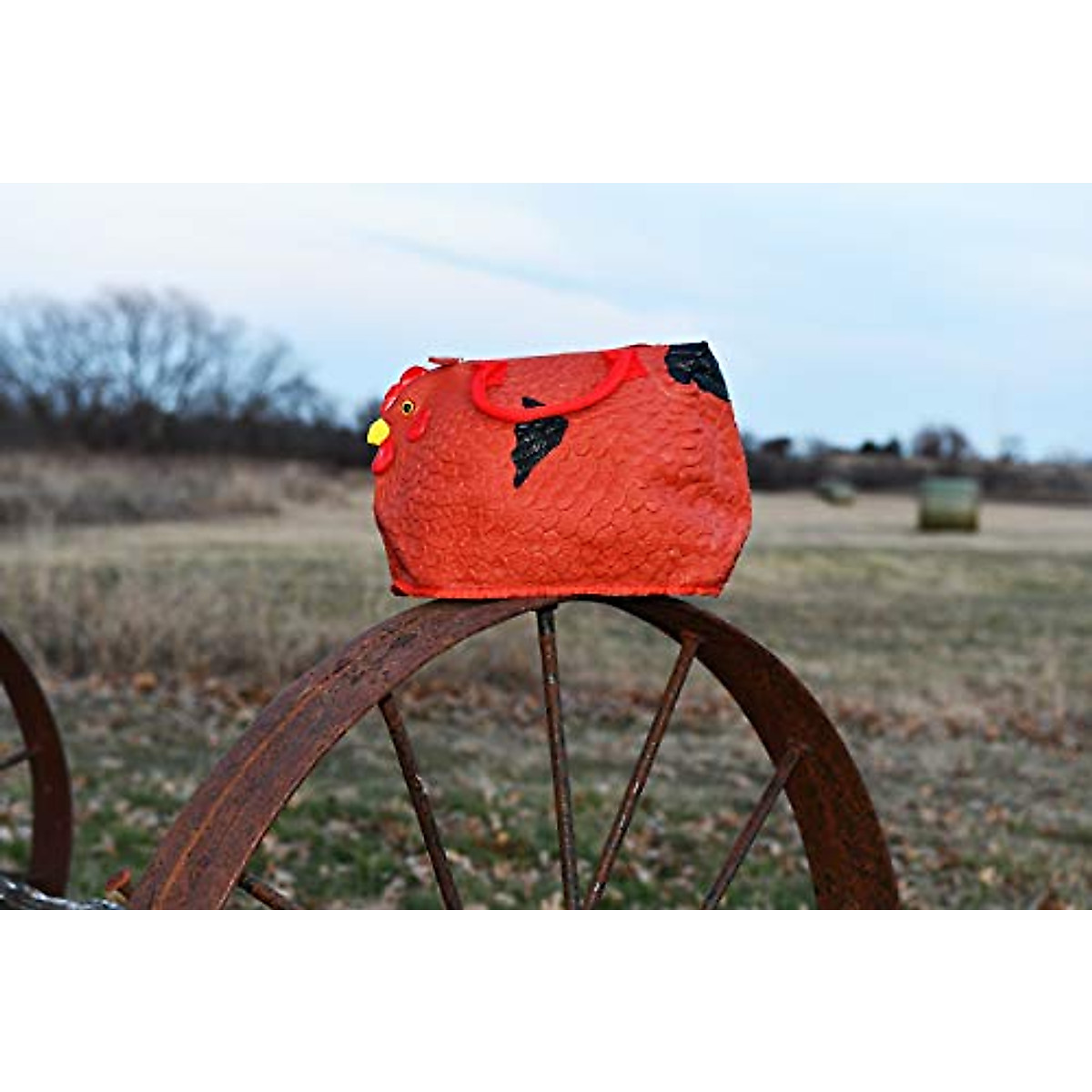 Hen Couture Rubber Chicken Purse - Rhode Island Red Hen Bag Handbag