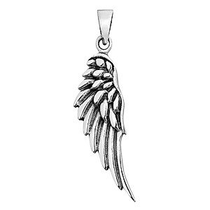 AerraVida Heavenly Angel Wing .925 Sterling Silver Pendant | Cute Wings of Angel DIY Pendant for Women