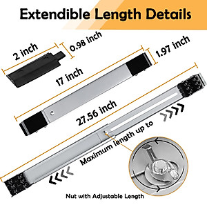 4PCS Extendable Furniture Appliances Rollers, Mover Tools with 24 Roller & Brake Equipment for Heavy Washing Dryer Machine Refrigerator Strong Base Stand Mobile Wheels Grey