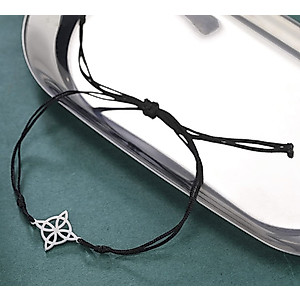 UNIFT Bracelet For Women Celtic Witch's Knot Magic Layered Bracelet Stainless Steel Charm Mystic Double Rope Bracelets Celtic Jewelry (silver, Stainless Steel)