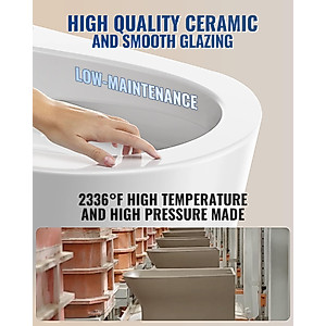 LW Smart Toilet with Bidet Built in, One Piece Elongated Modern Bidet Toilet w/Pump-Assisted Auto Flush, Foot Sensor, Heated Seat, Warm Water & Dryer, LED Display, Night Light, Built-in Water Tank