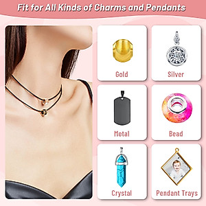 Necklace Cord, Paxcoo 50Pcs Black Necklace String Rope with Clasp, 24 Inch Black Waxed Cotton Cord Necklace Bulk for Charms Pendants, Bracelets, Necklaces, Jewelry Making Supplies and Beading Supplies