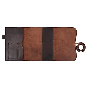 ELIZO Leather Bible Cover for Men Bible Case for Men Medium Leather Bible Covers for Women Bible Bag Mens Bible Cover Book Cover Bible Holder Bible Wrap Around Strap Bible Cover Gifts Carrying Case