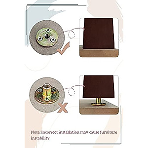 6 Inch Wooden Sofa Legs Set of 4, Brown Square Wood Furniture Feet Couch Legs, Mid Century Modern Dresser Replacement Feet for Chair Cabinet Armchair Recliner Table Or Home DIY Projects Bun Feet