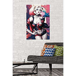 Trends International DC Comics - Harley Quinn - Kiss Wall Poster, 22.375" x 34", Unframed Version