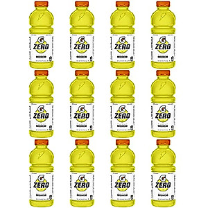 Gatorade Zero Sugar Thirst Quencher, Lemon-Lime, 20 Fl Oz (Pack of 12)