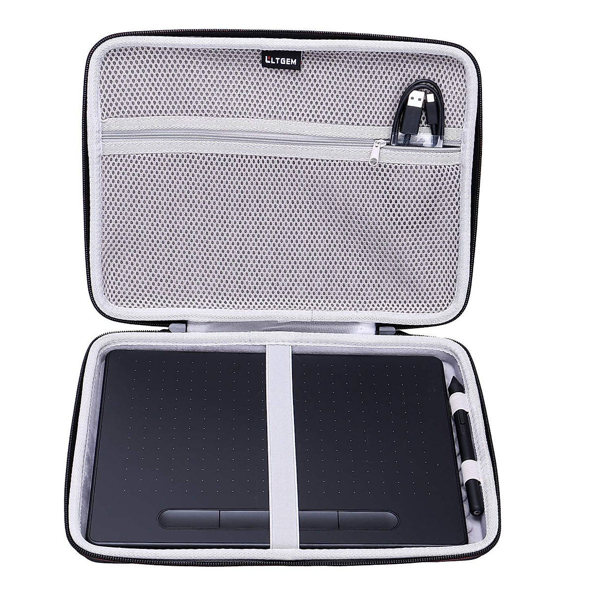 LTGEM Tablet Case for Wacom Intuos Medium Bluetooth Graphics Drawing Tablet fits Model # CTL6100 - Hard Protective Cases for Travel and Home Storage