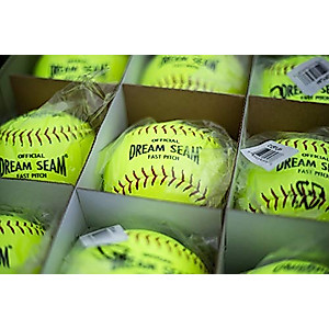 Rawlings | Official DREAM SEAM Fastpitch Softballs | 12" USA / ASA NFHS | C12RYLAH | 12 Count
