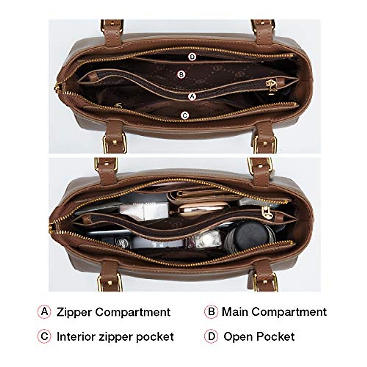 LAORENTOU Clearance Handbags for Women Cow Leather Crossbody Bags Hnadle Purse, Lady Mini Tote Satchel Shoulder Bahs