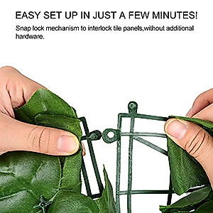 DearHouse Artificial Ivy Privacy Fence Wall Screen, 117.9x59 inch Artificial Hedges Fence and Faux Ivy Maple Leaf Decoration for Outdoor Garden Decor