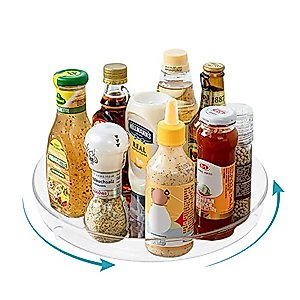 Homelove Turntable Lazy Susans Rack, Spice Organizer Storage Rack Rotating for Kitchen Cabinet, Countertop, Bathroom, Makeup, Pantry