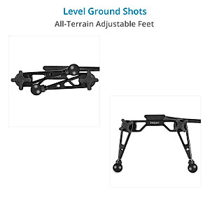 Proaim Curve-180° Curved Video Camera Slider for Tracking/Motion/Parabolic/Reveal Shots & More. Smooth & Balanced Glides, Adjustable Feet. 10kg/ 22lb Payload, 1/4" & 3/8" Tripod Threads (SL-CUR-180)