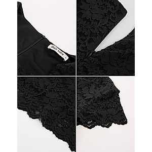 GRACE KARIN Black Dresses for Women Elegant Lace Dresses for Wedding Guest L