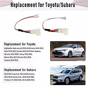NuIth Car Speaker Wire Harness Connector + Dash Tweeter Speaker Wiring Adapter Toyota Corolla/Camry 2012-2019 Subaru Forester/Impreza 2012-2020 Aftermarket Speaker Cable Plug