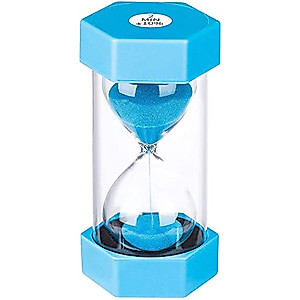Sand Timer 2 Minute Hourglass Timer： Colorful Sand Clock 2 Minute, Small Blue Sand Watch 2 Minute, Plastic Hour Glass Sandglass Timer for Kids, Games, Decorative, Classroom, Kitchen,Toothbrush Timer