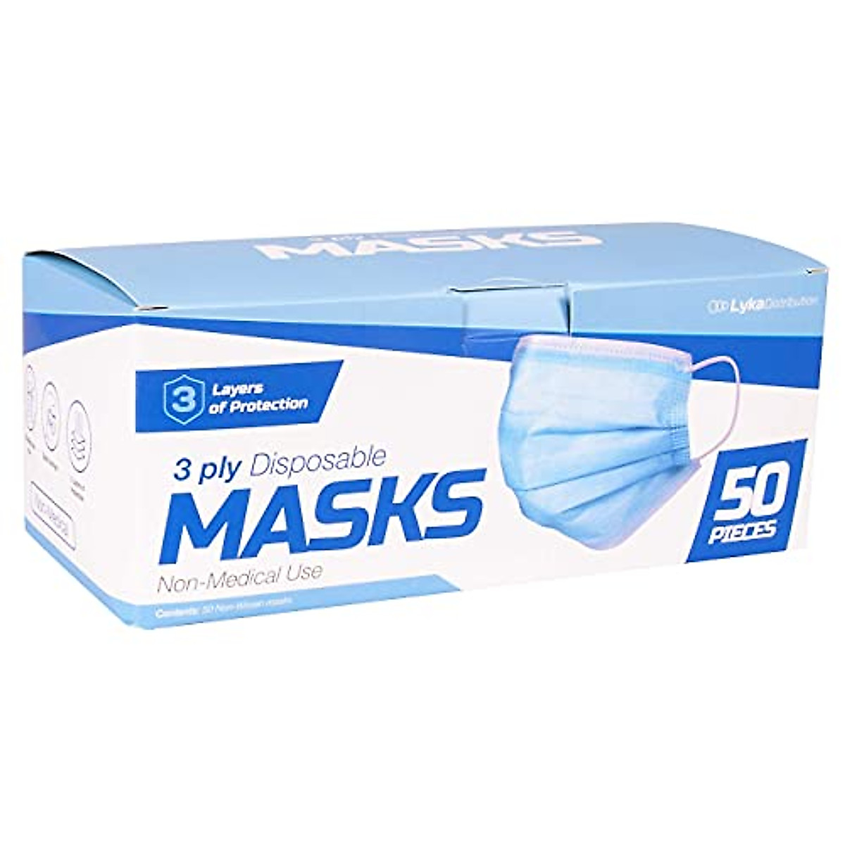 3 Ply ASTM Level 3 Masks (ASTM F2100-23)Disposable Face Mask Polution Air Quality Face Mask - Wildfire Face Masks Disposable 99% PFE, Smoke Face Mask OIG Brands - Medical Grade, Procedure Face Mask Ships from USA 50 Pack - Mascarillas Desechables