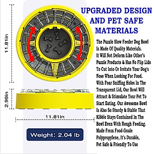 C and E Limited Awesome Puzzle Slow Feeder Dog Bowl; Prevents & Relieves Anxiety & Boredom! Better Digestion Leads to a Happier & Healthier Pet. Wonderful Enrichment Dog Bowl, Dog Puzzle Bowl