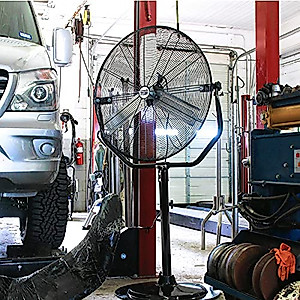 Maxx Air Extreme Power Industrial Pedestal Fan | Heavy Duty 30" Stand Fan, 4800 CFM