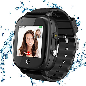 cjc 4G Kids Smart Watch with GPS Tracker and Calling, 2-Way Call Voice & Video Chat SOS Alarm WiFi Waterproof Kid Cell Phone Wrist Watch for 3-12 Girls Boys Christmas Birthday Gifts