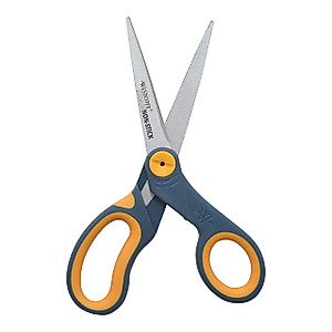 Westcott ‎17597 8-Inch Non-Stick Titanium Scissors For Office and Home, Blue/Gray, 6 Pack