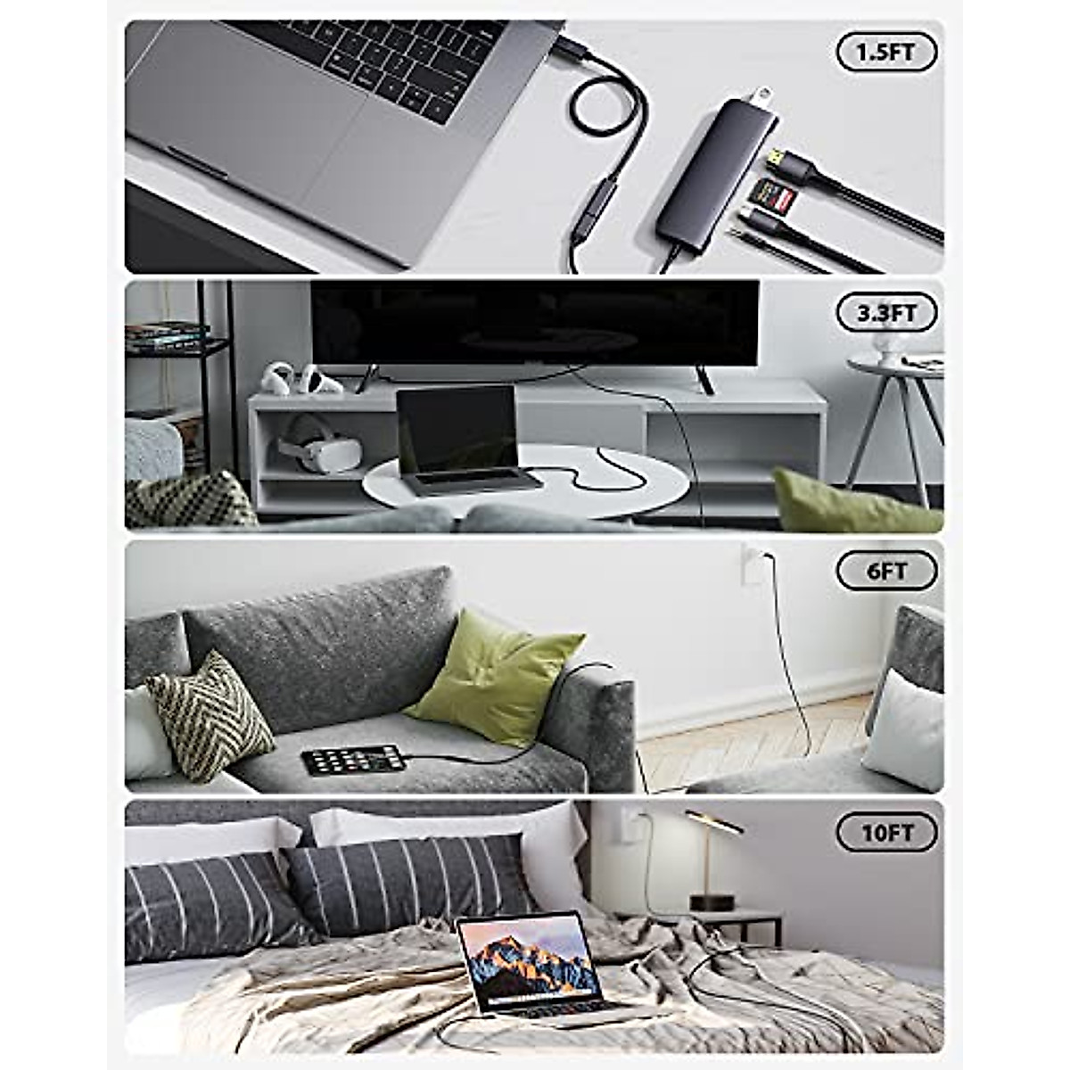 USB Type C Extension Cable (3.3Ft/1m/10Gbps), Faracent USB 3.2 Type C 3.1 Male to Female Extension Charging & Sync for PSVR2 MacBook Air M2 Pro/iPad Mini, iPad Pro Dell XPS Surface Book and More