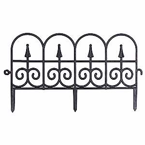 Garden Fence, 10 Pack Decorative No Dig Fencing 20ft (L) x 20in (H) Rustproof Landscape Folding Fence Panel Border Decor Picket Flower Edging for Outdoor Patio Yard Landscape
