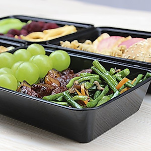 Enther Meal Prep Containers 20 pack 1 Compartment with Lids, Food Storage Bento BPA Free | Stackable | Reusable Lunch Boxes, Microwave/Dishwasher, Freezer Safe,Portion Control (28 oz)