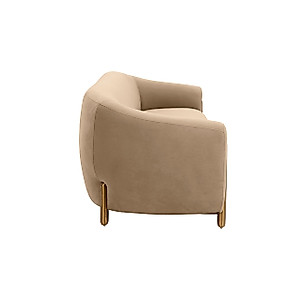 Tov Furniture Lina Cafe Au Lait Brown Velvet Sofa by Inspire Me! Home Décor