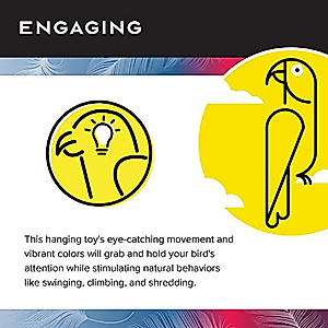 Featherland Paradise Bird Cage Toy, Bird Toys for Parrots, Parakeets, Small and Medium Birds