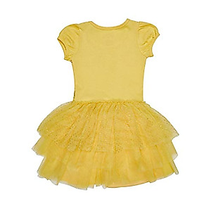 Disney Infant Baby Girl Princesses Belle Cinderella Tutu Dress, Yellow, 24 Months