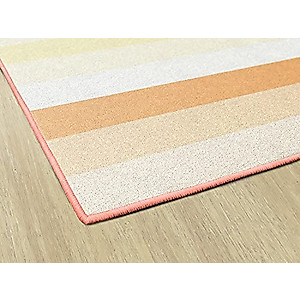 Flagship Carpets Schoolgirl Style Simply Safari Sunset Stripes Classroom Area Rug for Indoor Classroom Learning or Kid Bedroom Educational Play Mat, 5'x7'6"