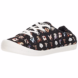 Skechers BOBS Women's Beach Bingo-Dapper Party Sneaker, Black, 7.5 M US