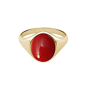 Red Coral/Moonga Gemstone Ring In Panchadhatu Birthstone Jewelry Ring For Men And Women BY JEWELLERYHUB (12.00 Carat)