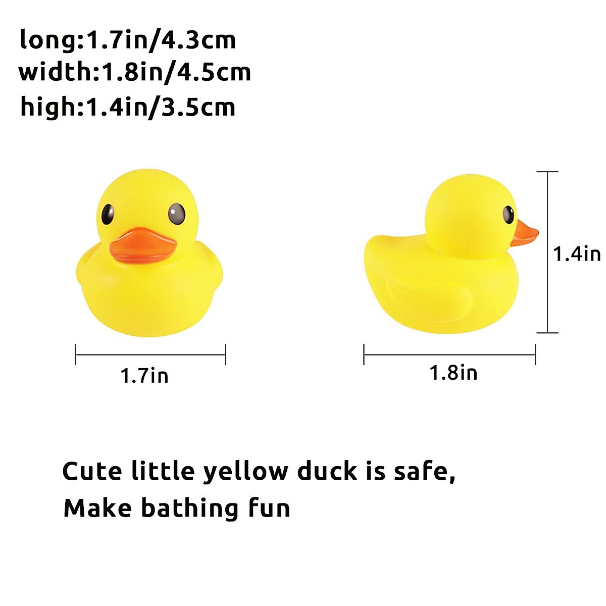 CICITOYWO Yellow Rubber Ducks, 30pcs Preschool Small Bath Toys Bathtub Floating Squeaky Duckies Gift for Baby Shower Infants Kids Toddler Party Decoration (Small)