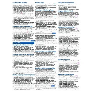 Adobe Acrobat Pro DC Introduction Quick Reference Training Tutorial Guide (Cheat Sheet of Instructions, Tips & Shortcuts - Laminated Card)