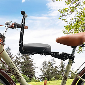 OUSEXI Thicken Front Child Bike Seat,Foldable Front Mounted Kids Bike Seat for City Bicycles Hybrid Cruiser Bicycles Pedal Scooter Motorcycle Bicycles