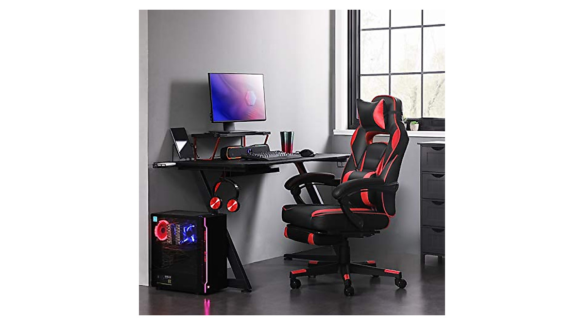 SONGMICS Racing Gaming Chair - Adjustable Ergonomic Office & Gaming