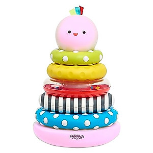 Early Learning Centre Little Senses Glowing Stacking Rings, Stimulates Senses, Fine Motor Skills, Hand Eye Coordination, Kids Toys for Ages 06 Month, Amazon Exclusive